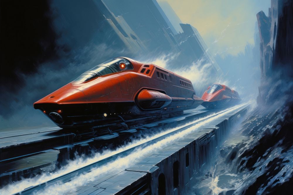 High speed train painting vehicle | Free Photo Illustration - rawpixel