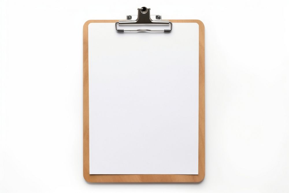 Clipboard white paper white background | Premium Photo - rawpixel