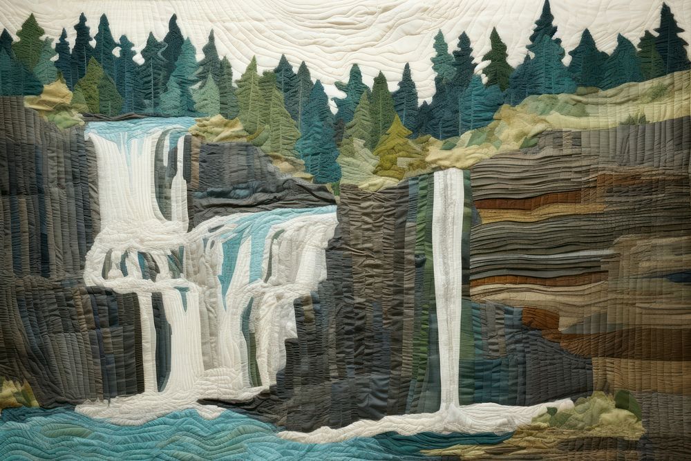 Waterfall outdoors textile nature. | Free Photo - rawpixel