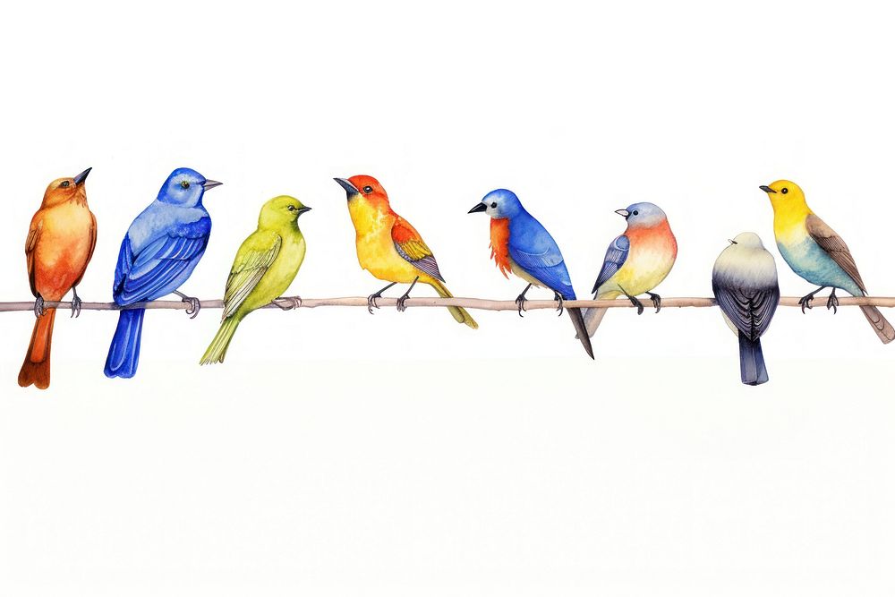 Birds animal nature white background. | Premium Photo Illustration ...