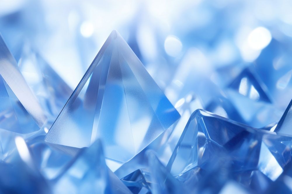 Triangular blue crystal shapes abstract | Premium Photo - rawpixel