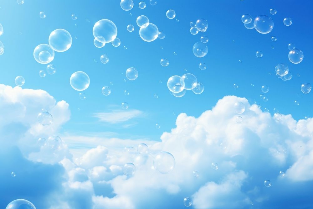 Blue sky and bubbles outdoors | Free Photo - rawpixel