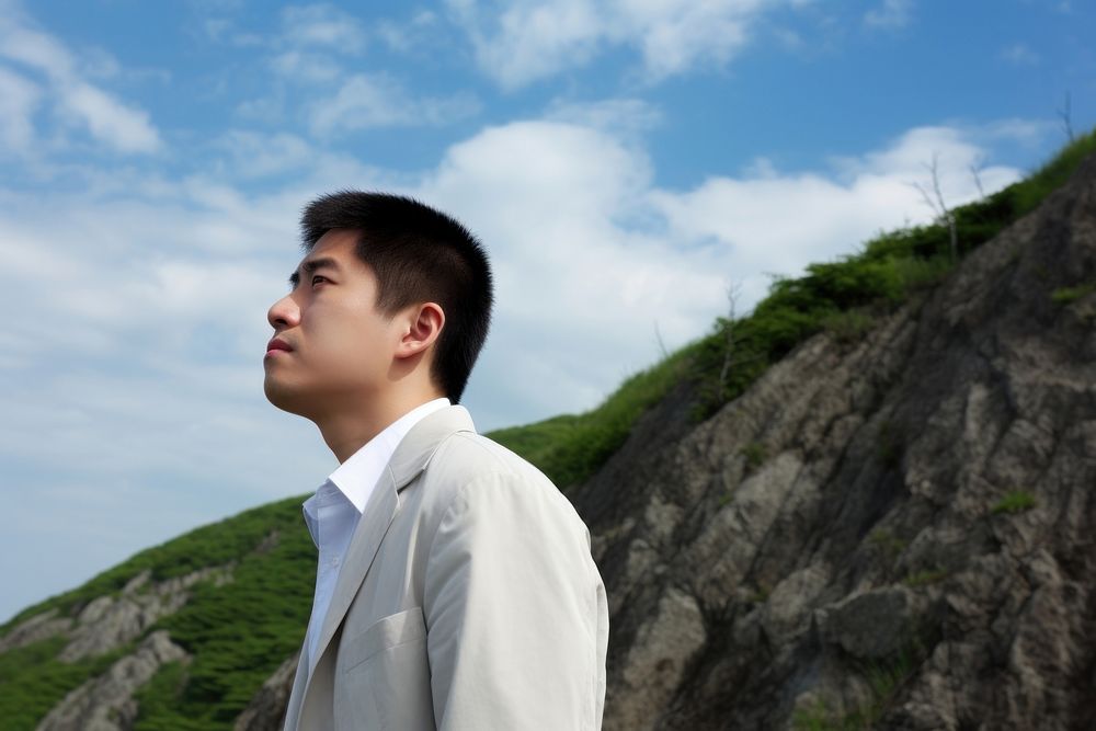 Korean cliff portrait outdoors | Free Photo - rawpixel