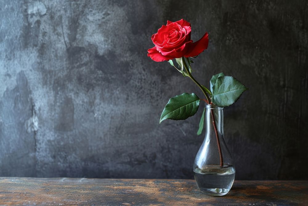 Single rose vase flower plant | Premium Photo - rawpixel