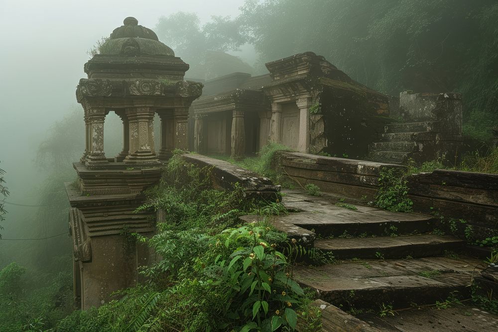 Temple jungle outdoors nature plant. | Premium Photo - rawpixel