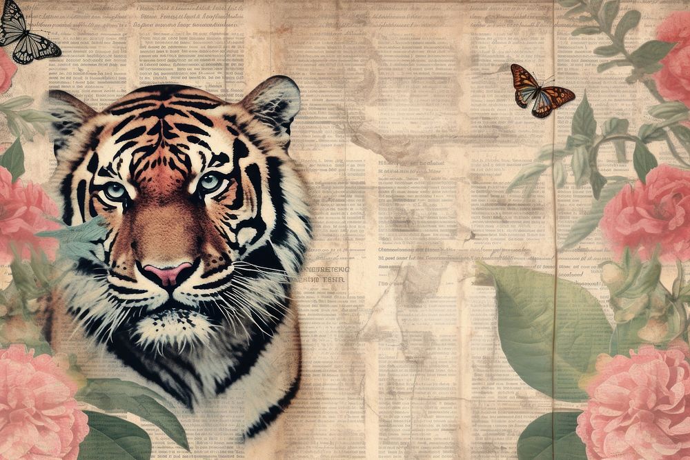 Tiger border backgrounds wildlife animal. | Free Photo Illustration ...