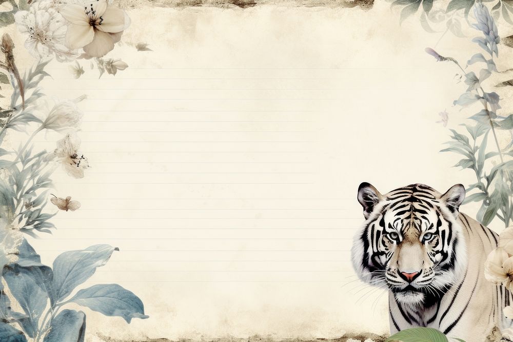 Tiger border backgrounds wildlife animal. | Free Photo Illustration ...