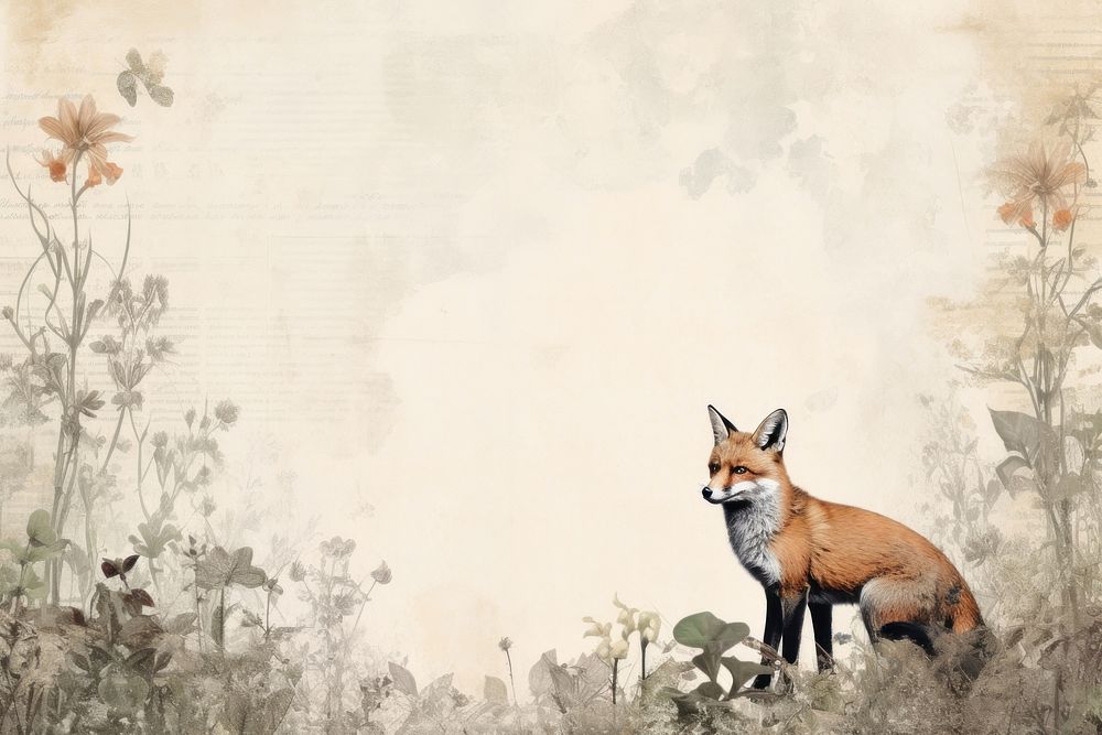 Fox border wildlife animal mammal. | Premium Photo Illustration - rawpixel