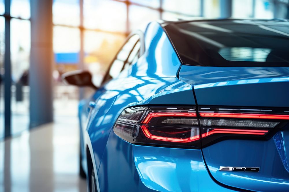 Modern blue car vehicle transportation | Free Photo - rawpixel