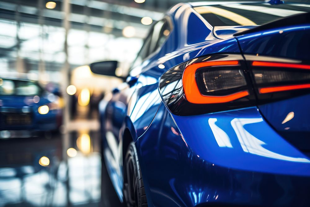 Modern blue car vehicle transportation | Premium Photo - rawpixel