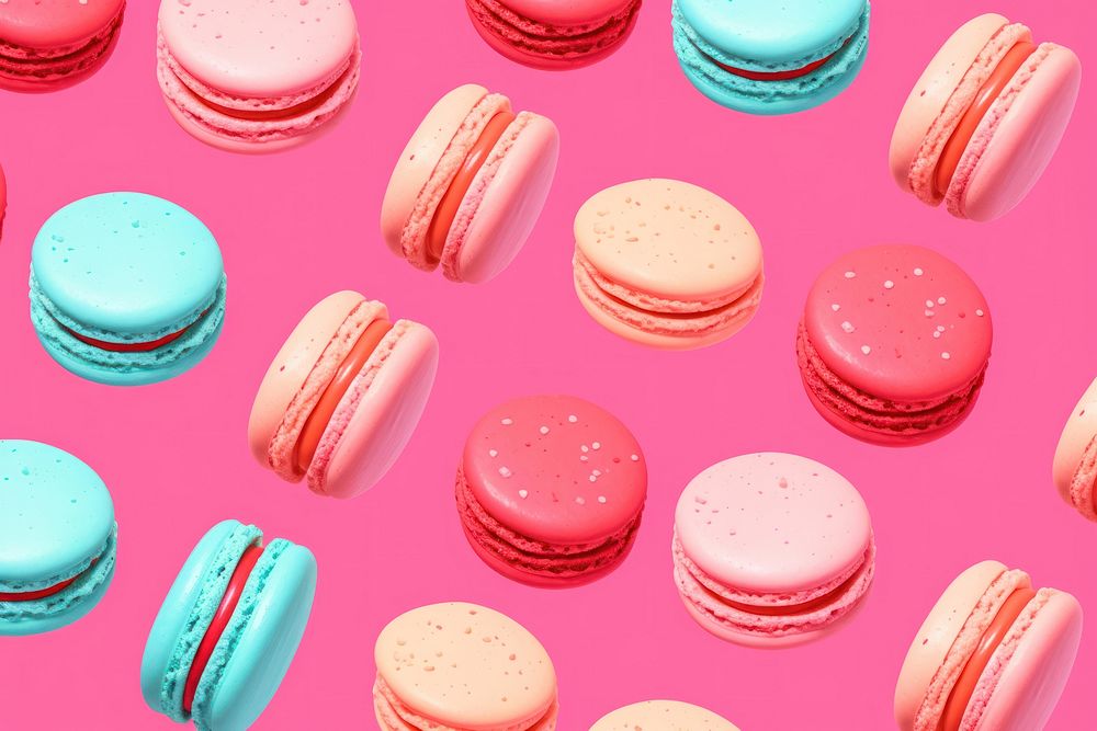 Macaron backgrounds macarons pattern. AI | Premium Photo Illustration ...