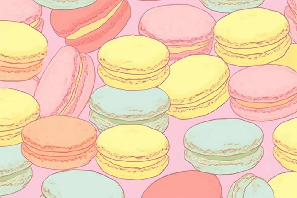 Macaron backgrounds macarons pattern. AI | Premium Photo Illustration ...