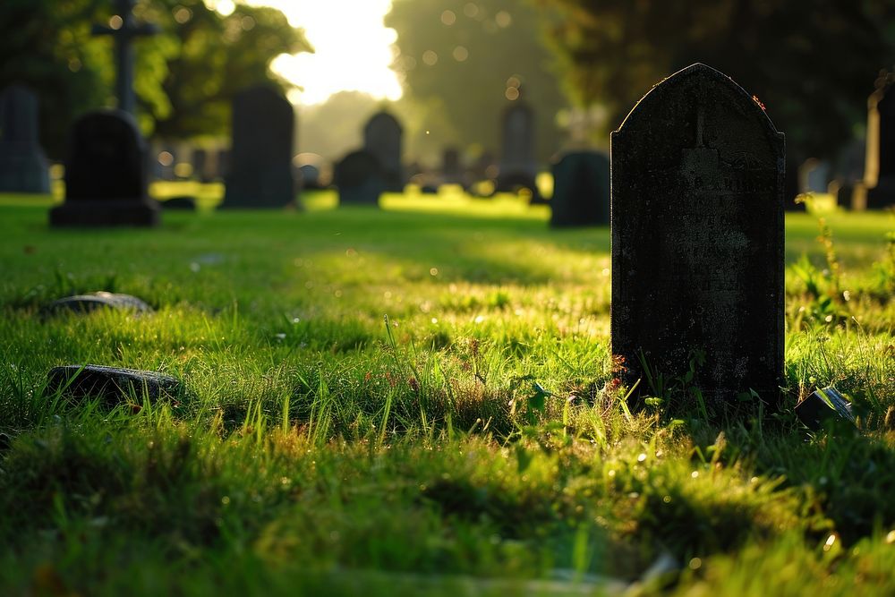 Empty cemetery tombstone outdoors grass. | Free Photo - rawpixel