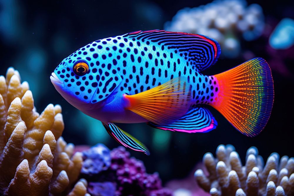 Spotted tropical fish aquarium swimming | Premium Photo - rawpixel