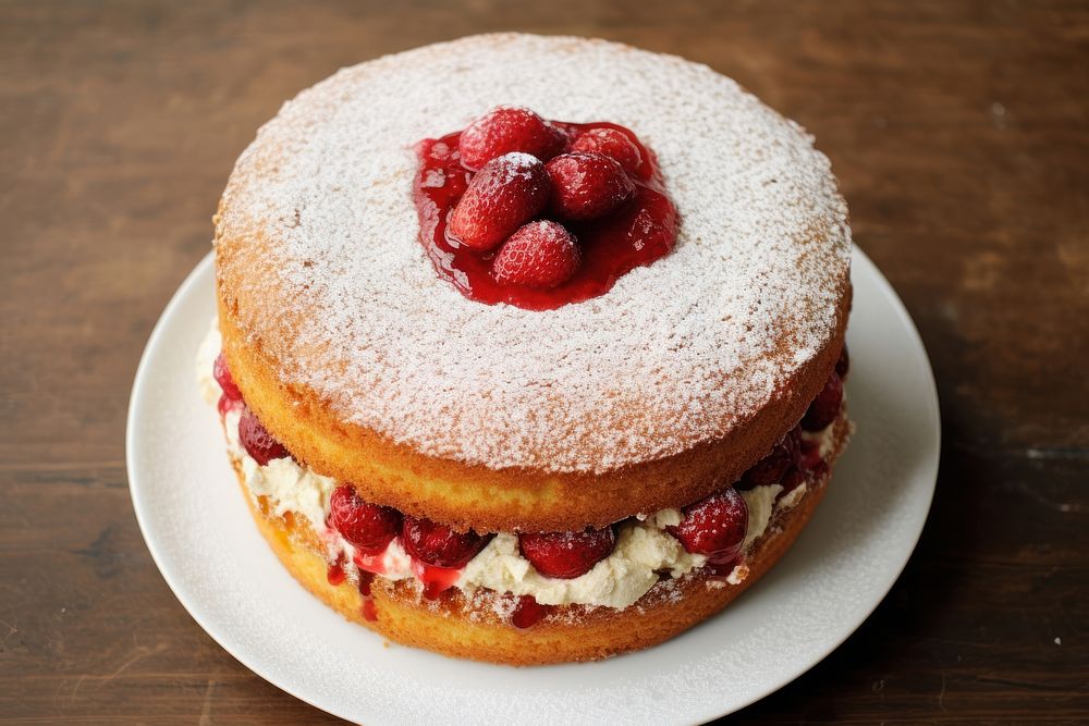 Victoria Sponge Cake cake raspberry | Free Photo - rawpixel