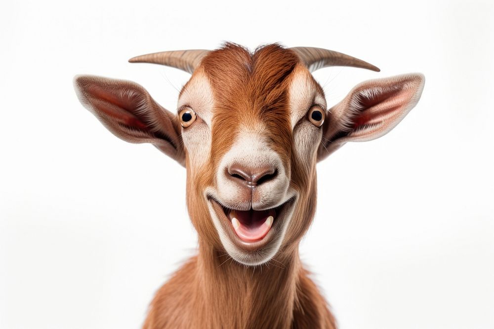 Smiling goat livestock mammal animal. | Premium Photo - rawpixel