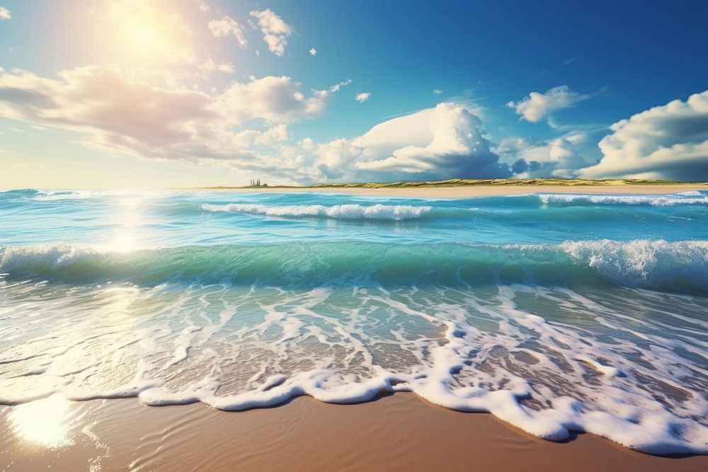 Beautiful seaside landscape beach panoramic | Premium Photo - rawpixel