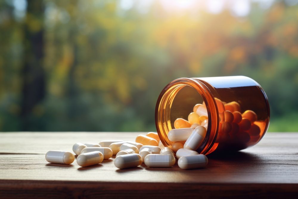 Medicine pills table medication container. | Premium Photo - rawpixel