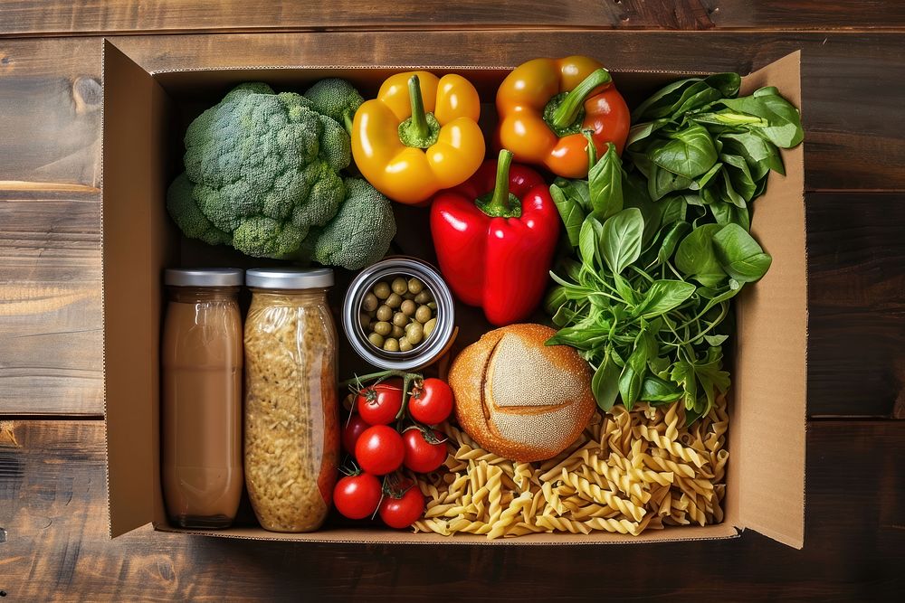 Different foods box vegetable plant. | Free Photo - rawpixel