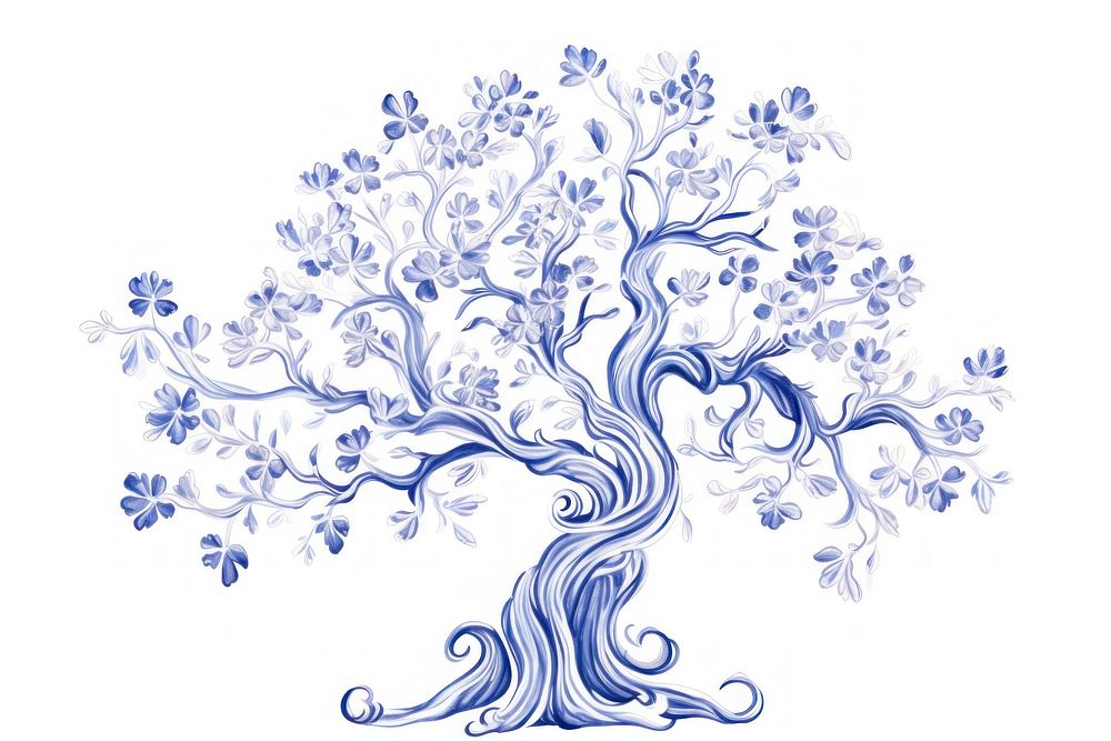 Chinese tree pattern drawing sketch. | Premium Photo Illustration ...