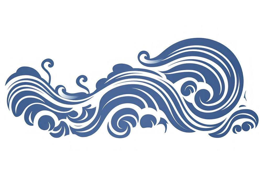 Chinese wave pattern blue creativity. | Premium Photo Illustration ...
