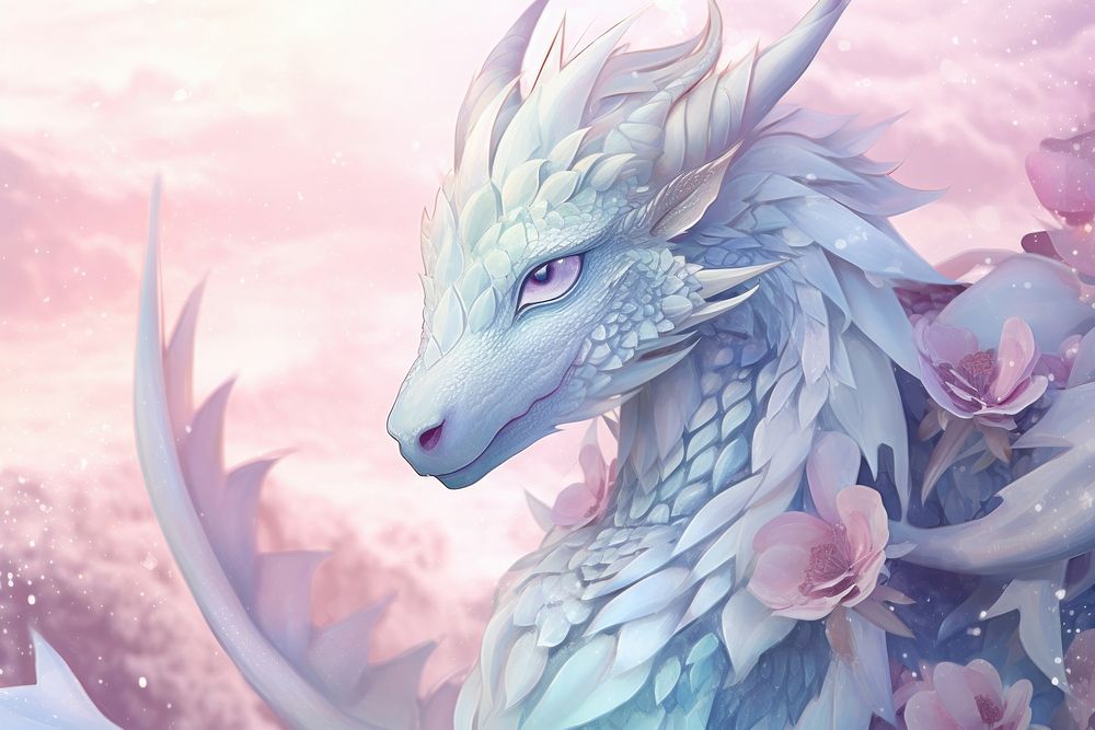 winter dragon representation creativity cartoon | Free Photo Illustration - rawpixel
