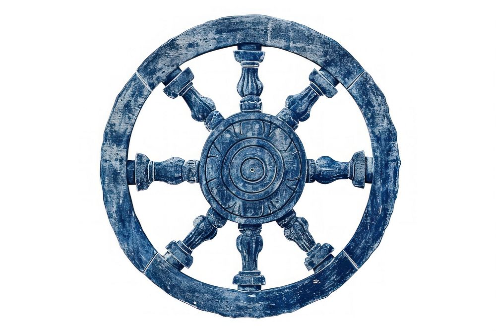 Antique Wheel Dhamma wheel blue | Free Photo Illustration - rawpixel