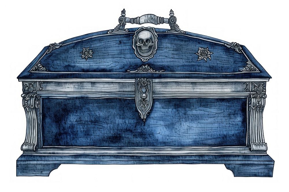 Antique casket furniture ancient drawing. | Free Photo Illustration ...