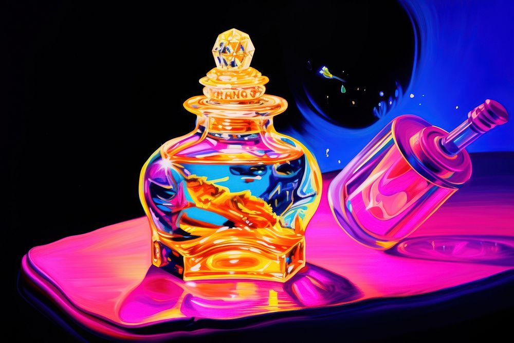 magic perfume bottle purple yellow | Premium Photo Illustration - rawpixel