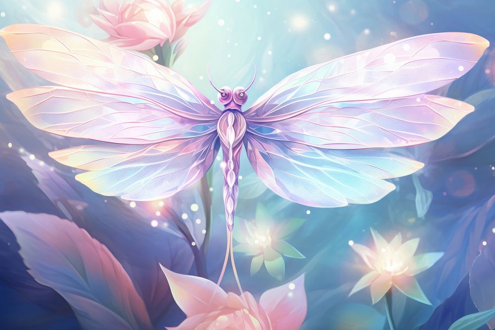 Dragonfly angel creativity chandelier. | Premium Photo Illustration ...