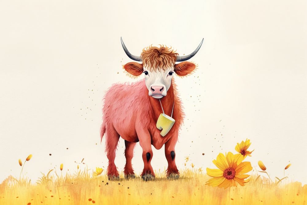 cow character livestock mammal cattle. | Free Photo Illustration - rawpixel