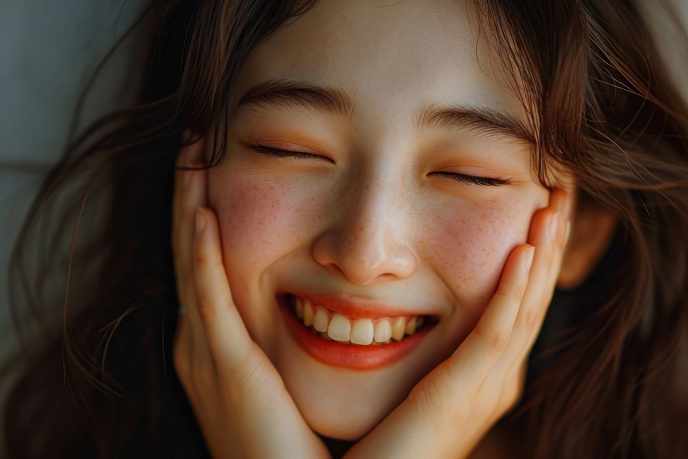Cute young woman laughing smile | Free Photo - rawpixel