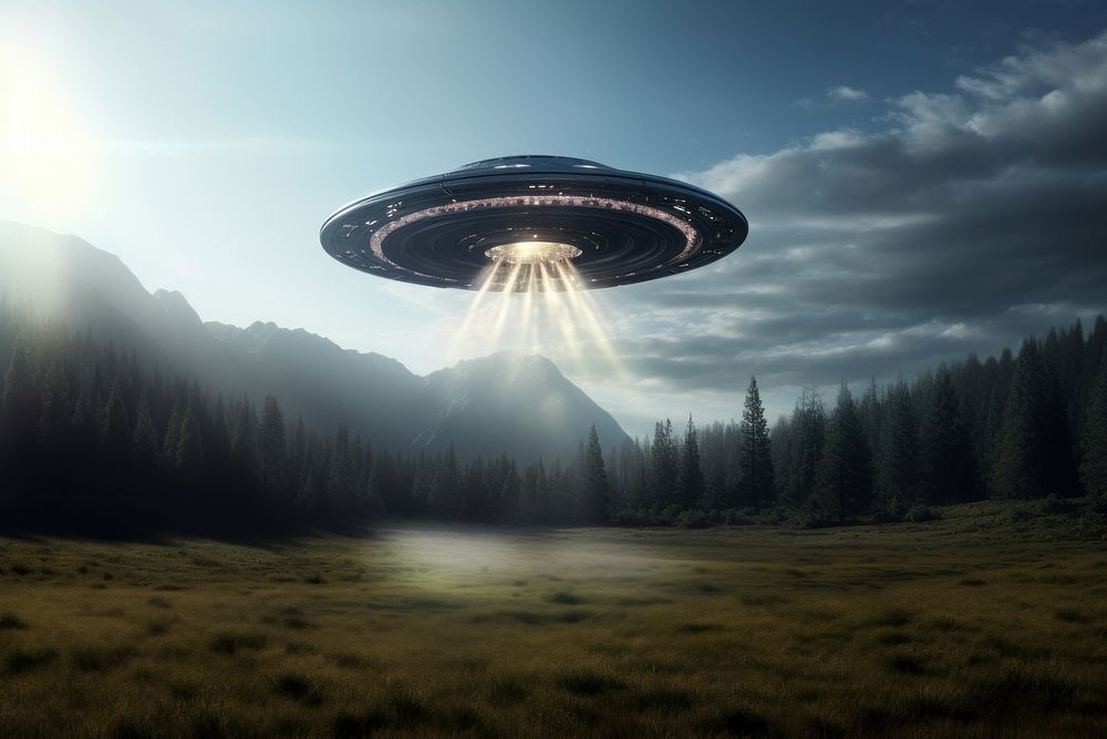 Landing ufo ground outdoors nature | Premium Photo - rawpixel