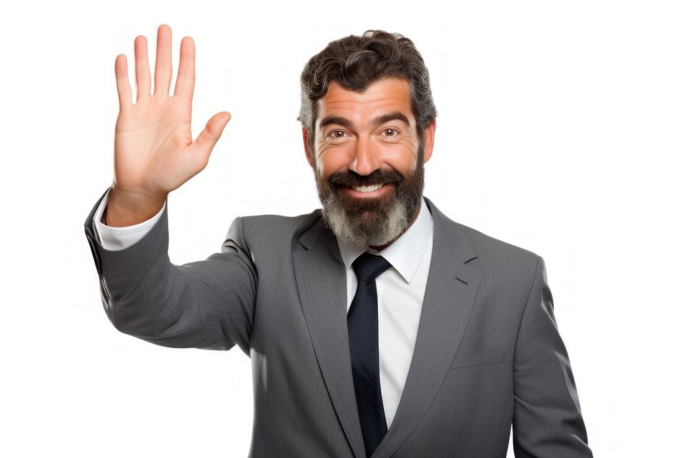 Man making friendly waving hand | Premium Photo - rawpixel