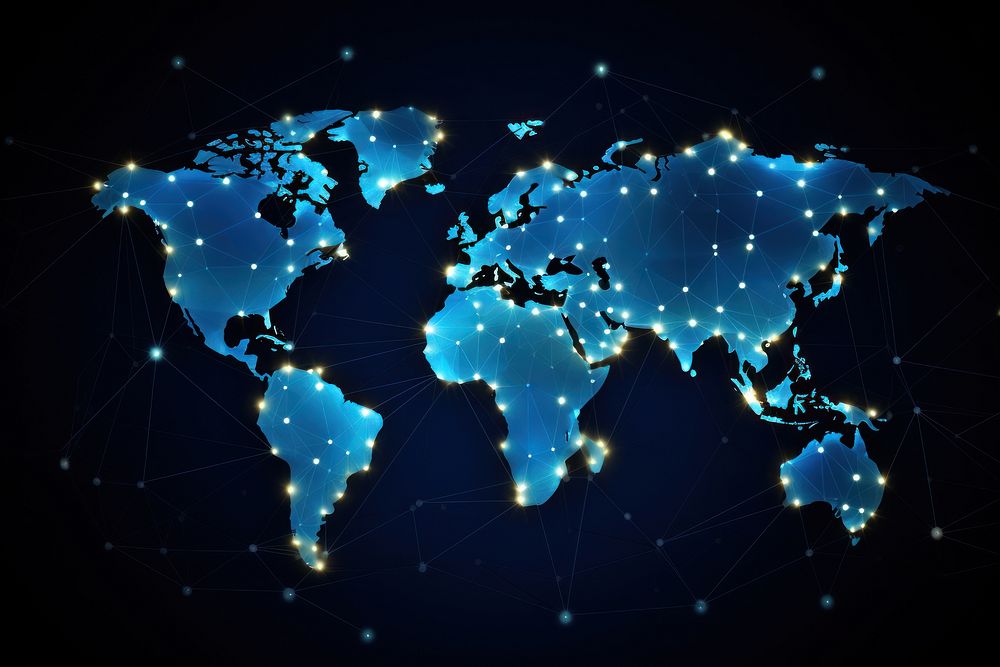 World map backgrounds technology futuristic. | Premium Photo ...