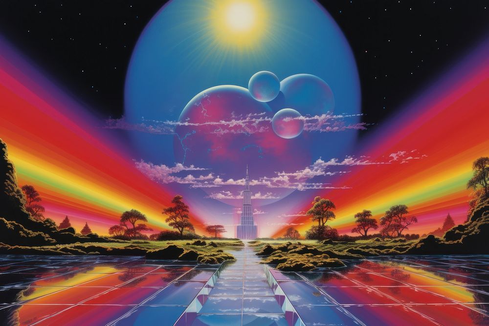 Dream reflection landscape outdoors. | Premium Photo Illustration ...