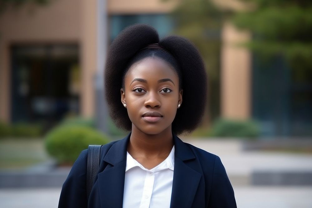 African female student portrait standing | Free Photo - rawpixel