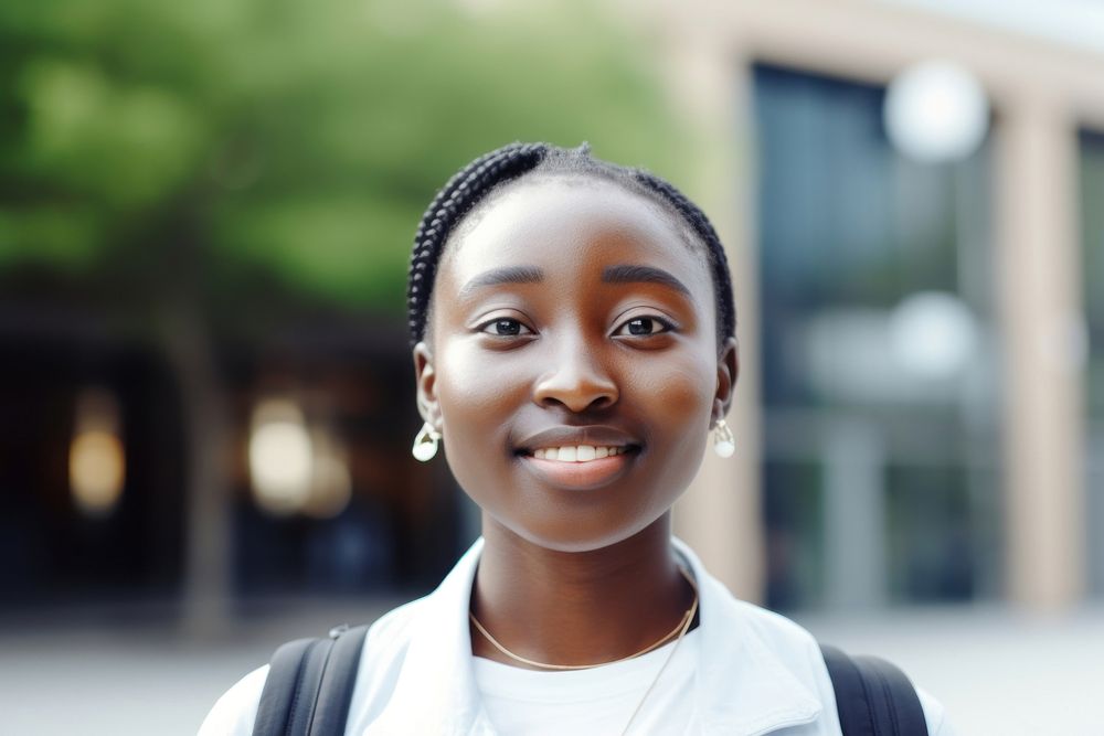 African female student portrait standing | Premium Photo - rawpixel