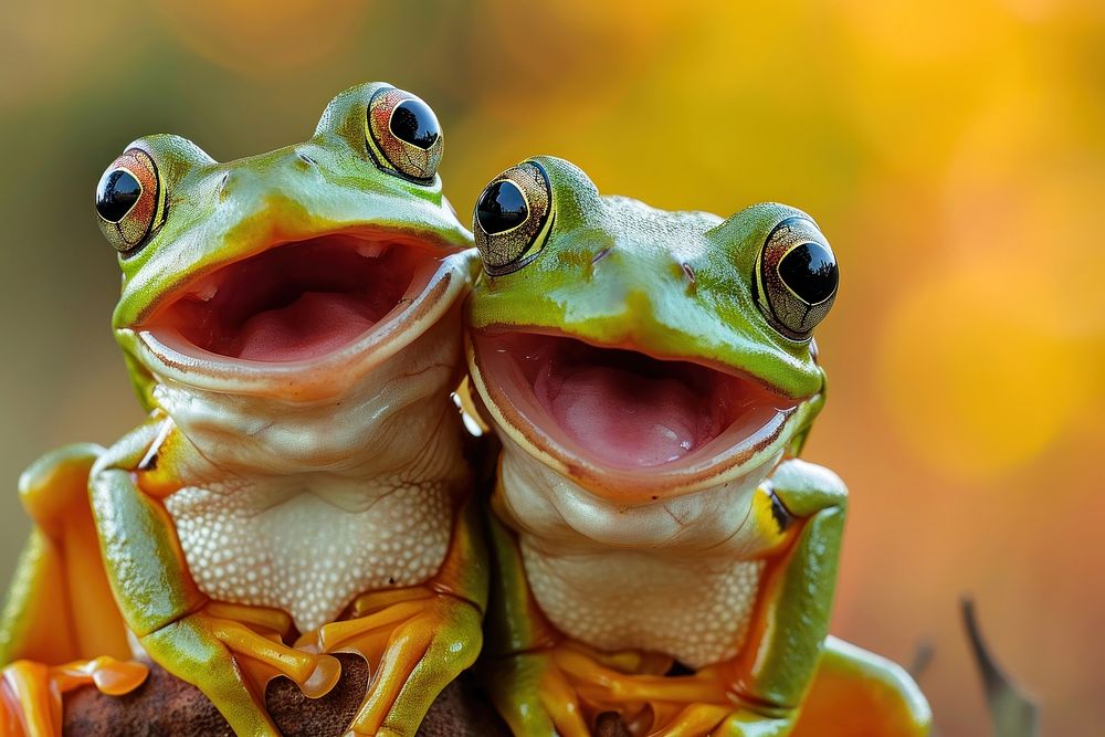 2 frogs animal amphibian wildlife. | Premium Photo - rawpixel