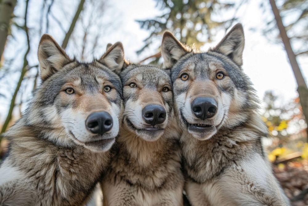 3 wolves animal mammal wolf. | Premium Photo - rawpixel