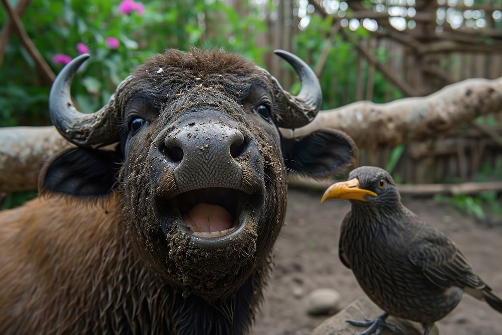 Buffalo and bird animal livestock | Free Photo - rawpixel