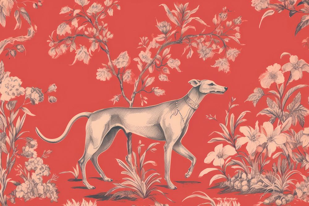 Greyhound wallpaper pattern animal. | Premium Photo Illustration - rawpixel