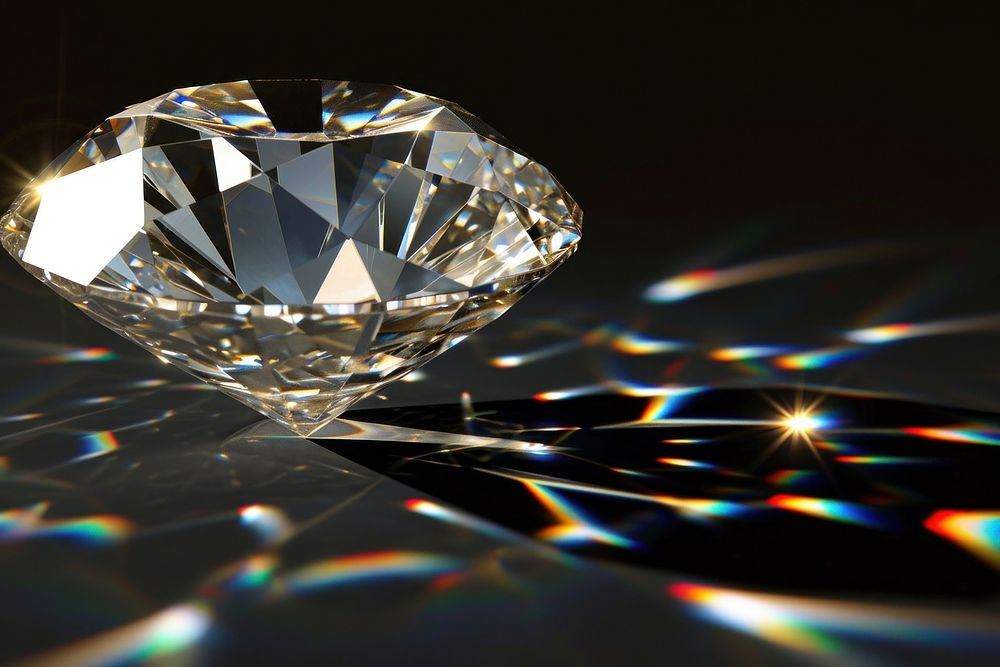 Transparent diamond sunlight reflections abstract | Premium Photo ...