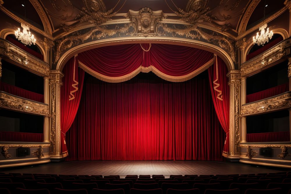 Theatre auditorium stage architecture. | Premium Photo - rawpixel