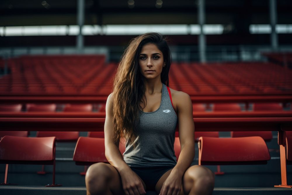 Woman sitting bench portrait adult | Premium Photo - rawpixel