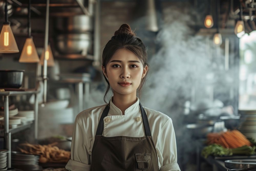 Laos female chef restaurant portrait | Free Photo - rawpixel
