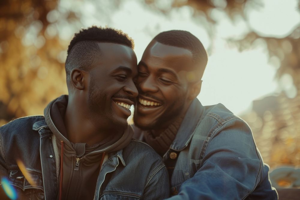 Black gay couple smiling adult | Free Photo - rawpixel