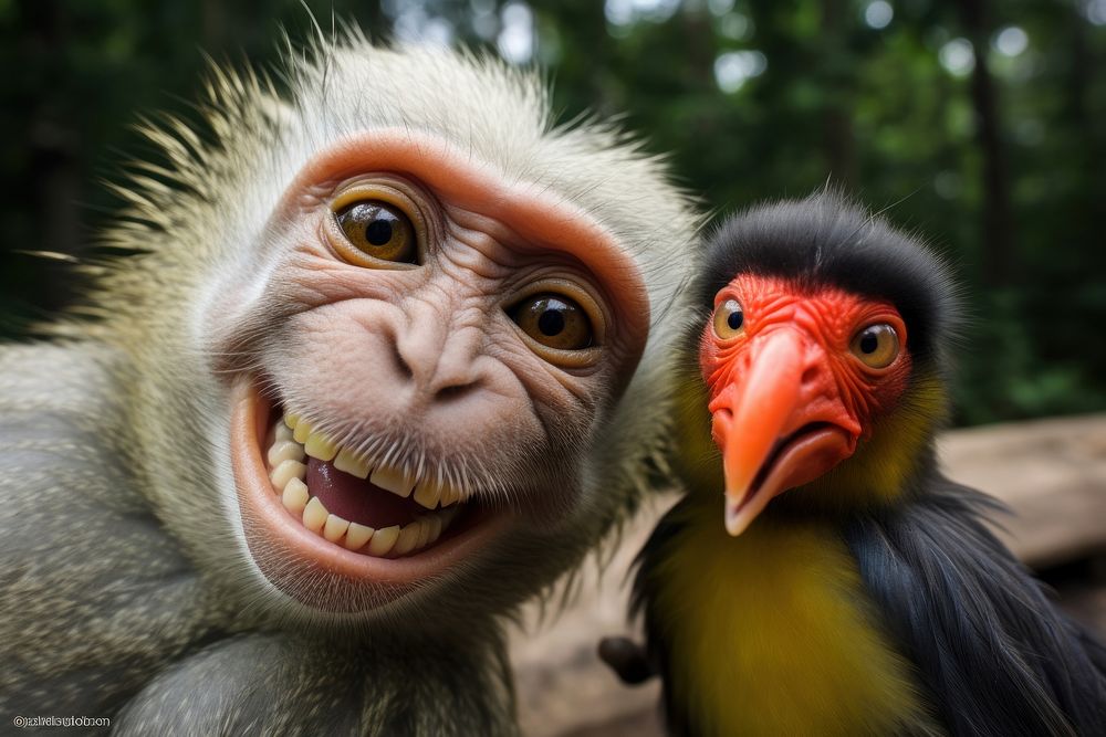 Animal monkey wildlife smiling. | Premium Photo - rawpixel