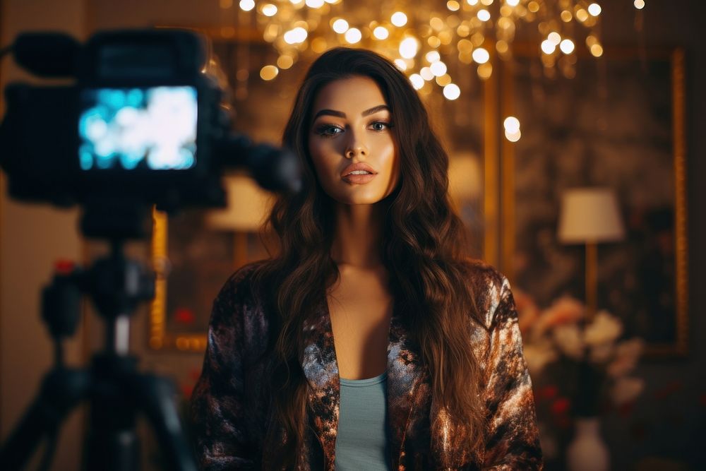 Influencer portrait filming adult. | Free Photo - rawpixel