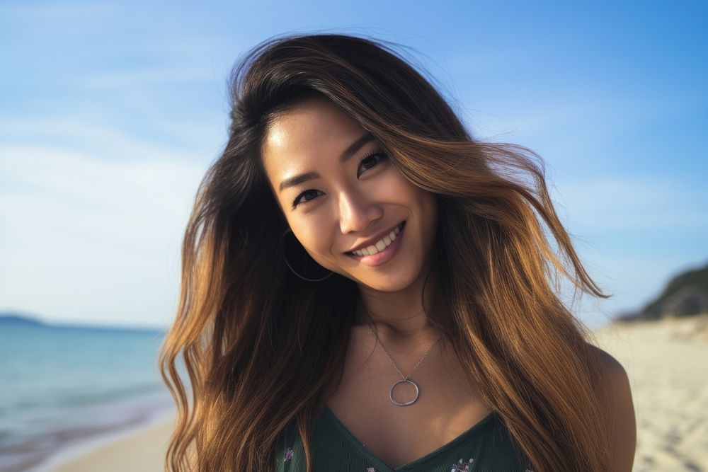 Influencer portrait smiling travel. | Free Photo - rawpixel